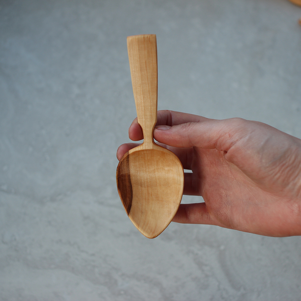 Spalted birch spoon 1 - JoJo Wood